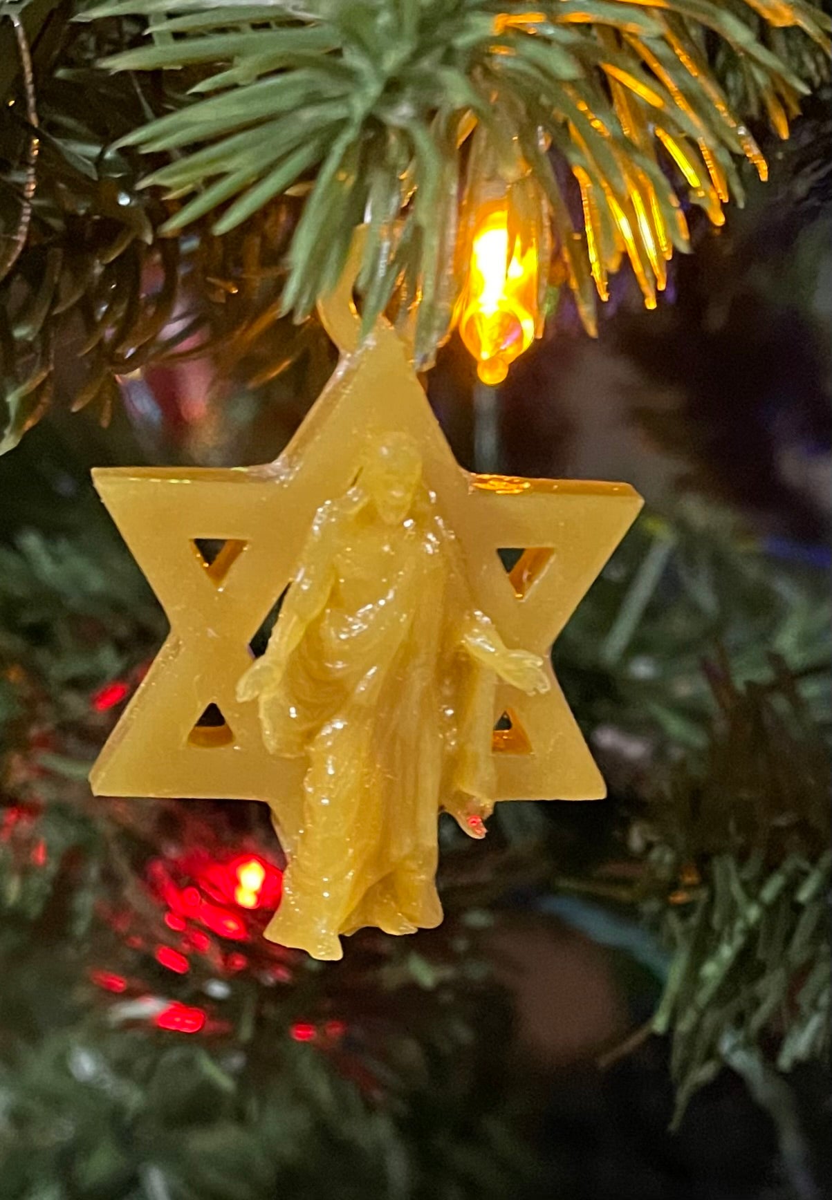 3D Christus on Star of David Christmas Ornaments | JCStarDavid